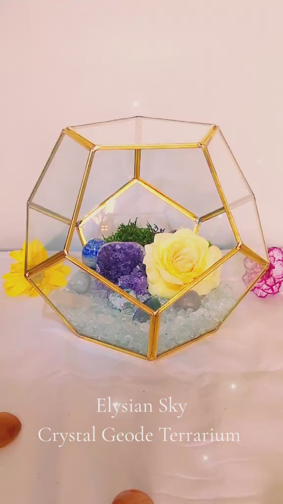 Elysian Sky Crystal Geode Terrarium – The Stepping Stones